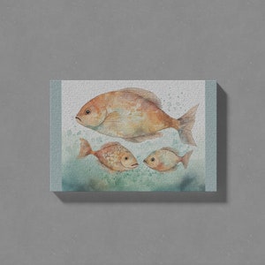 Title: Watercolor Fish Family Print, Aquatic Nursery Decor, Wall Art ...