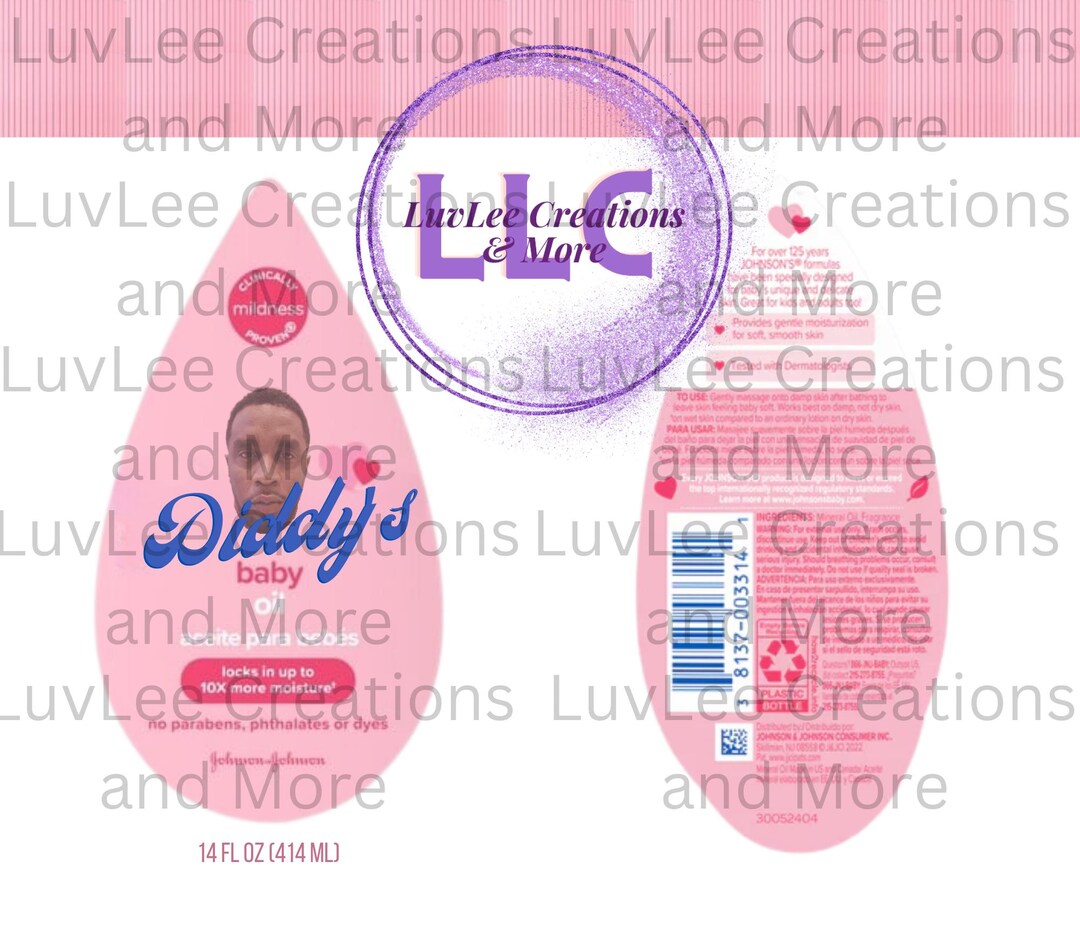 Diddy Baby Oil 20oz Tumbler Wrap PNG (2 Designs) - Etsy