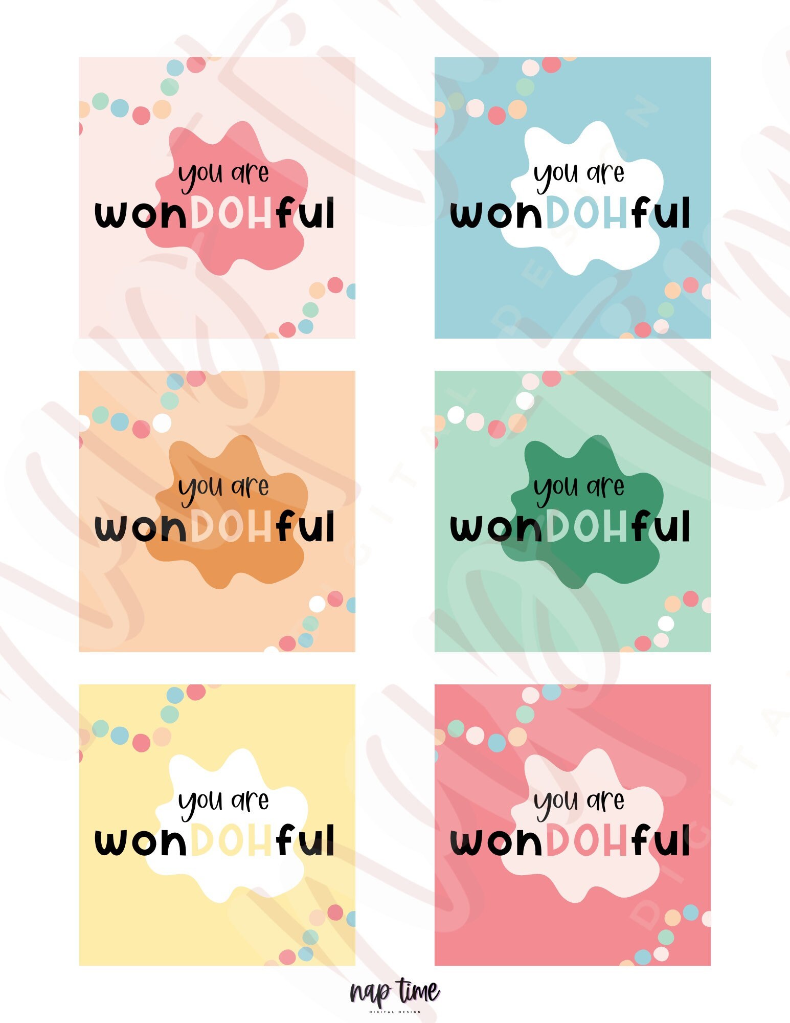 Play Doh Valentine Tag Printable Play Dough Card Playdoh Gift Tag for ...