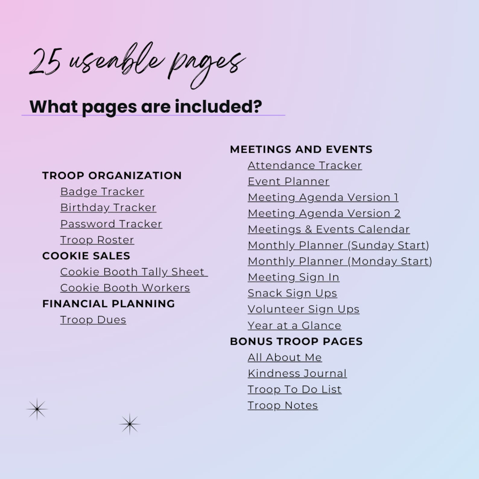 Girl Scout Troop Leader Planner: Editable Binder (digital Download) - Etsy