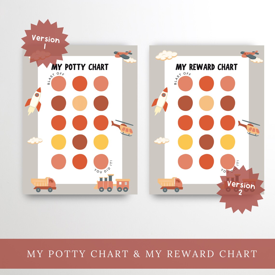 Printable Potty Training Chart Toddler Reward Chart for Kids - Etsy