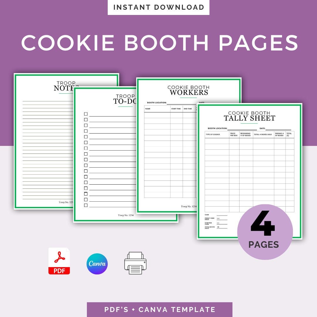 Girl Scout Cookie Booth Binder Girl Scout Troop Leader Planner ...