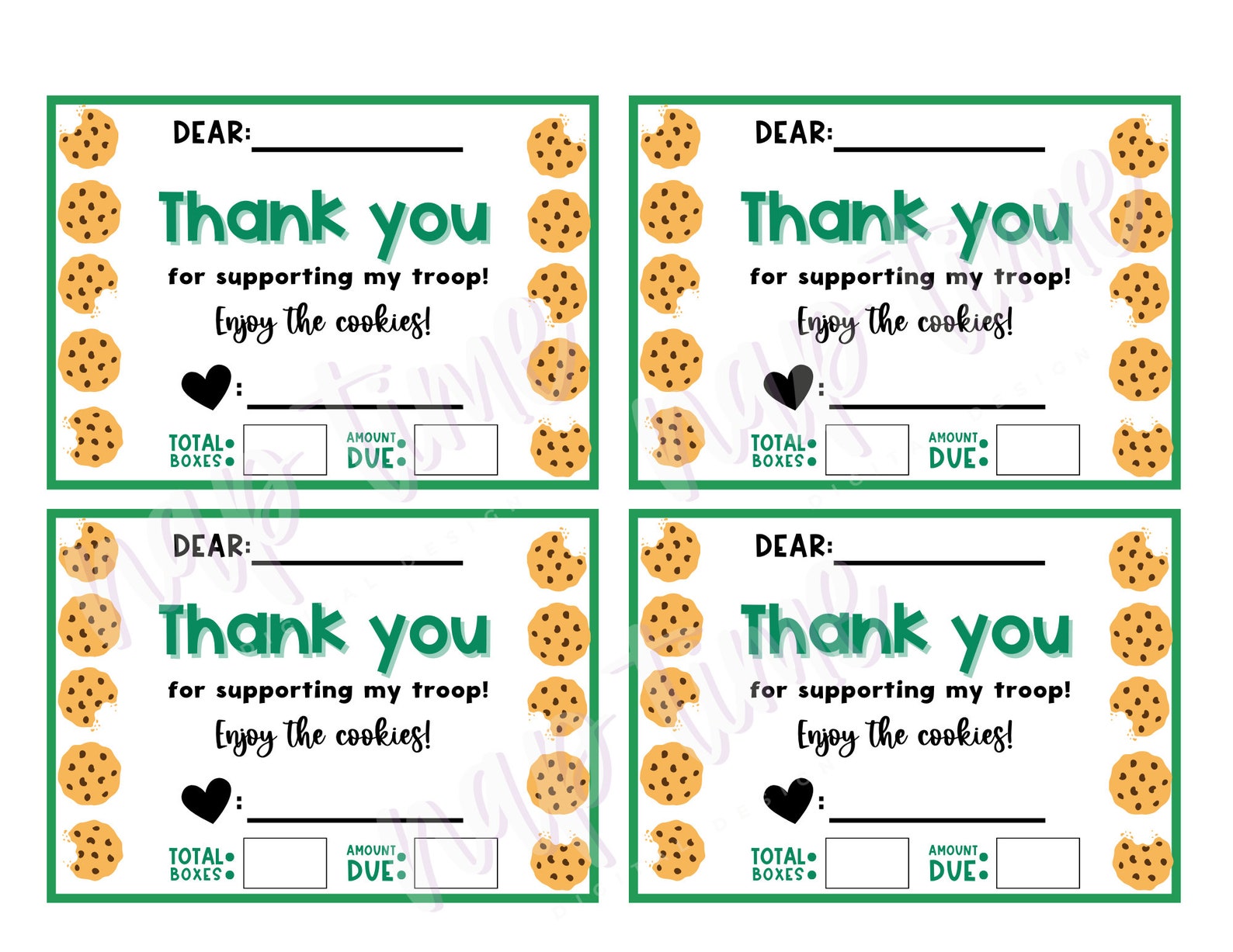 Girl Scout Cookie Thank You Girl Scouts Printable Girl Scout Coloring ...