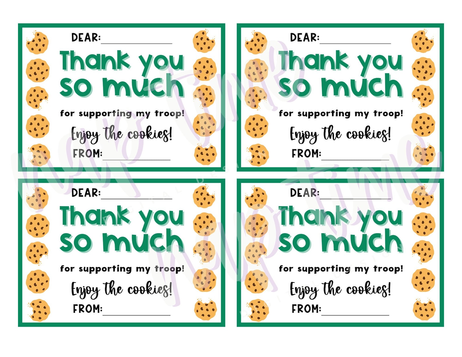 Girl Scout Cookie Thank You Girl Scouts Printable Girl Scout Coloring ...