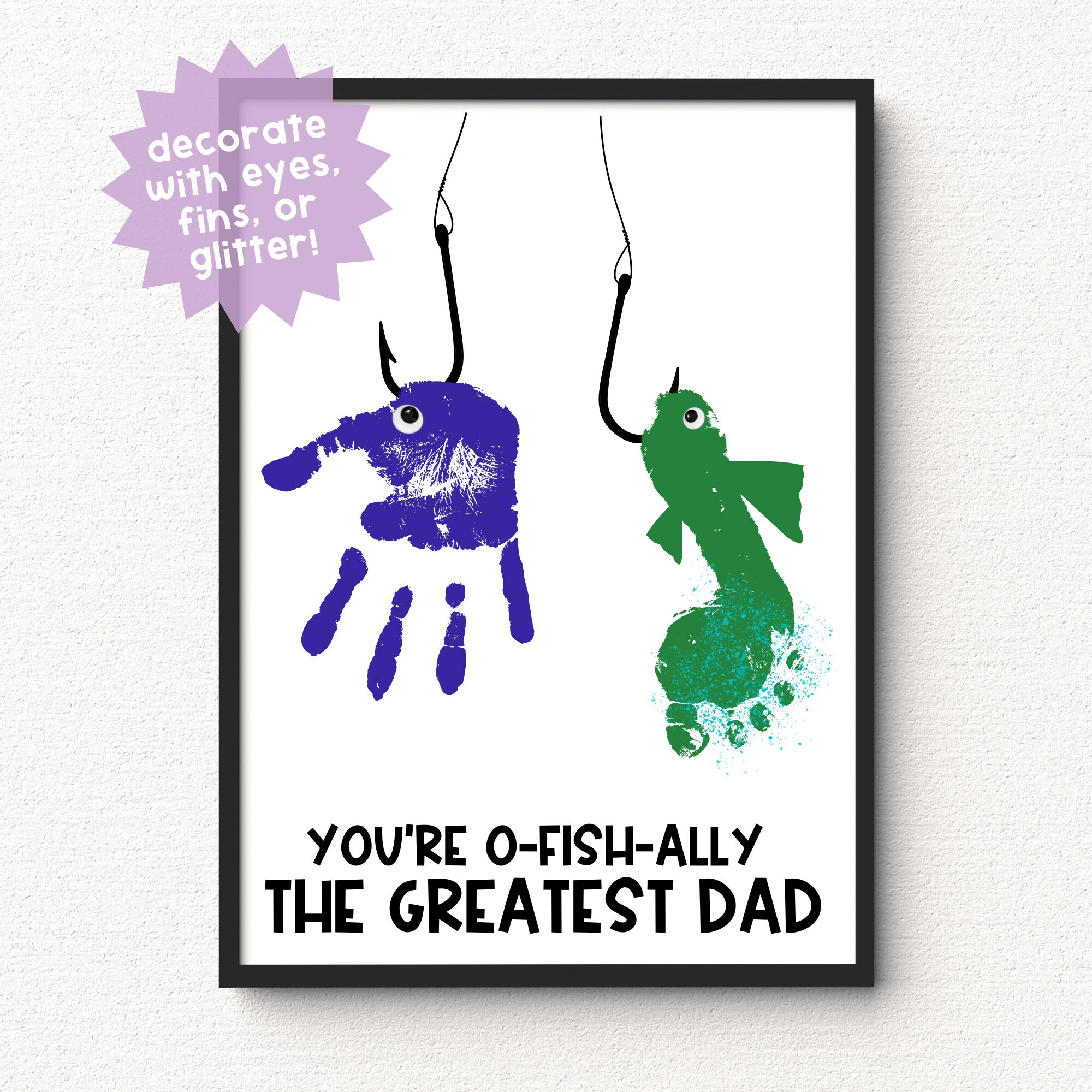 Fathers Day Handprint Printable Handprint Craft Fathers Day Printable ...