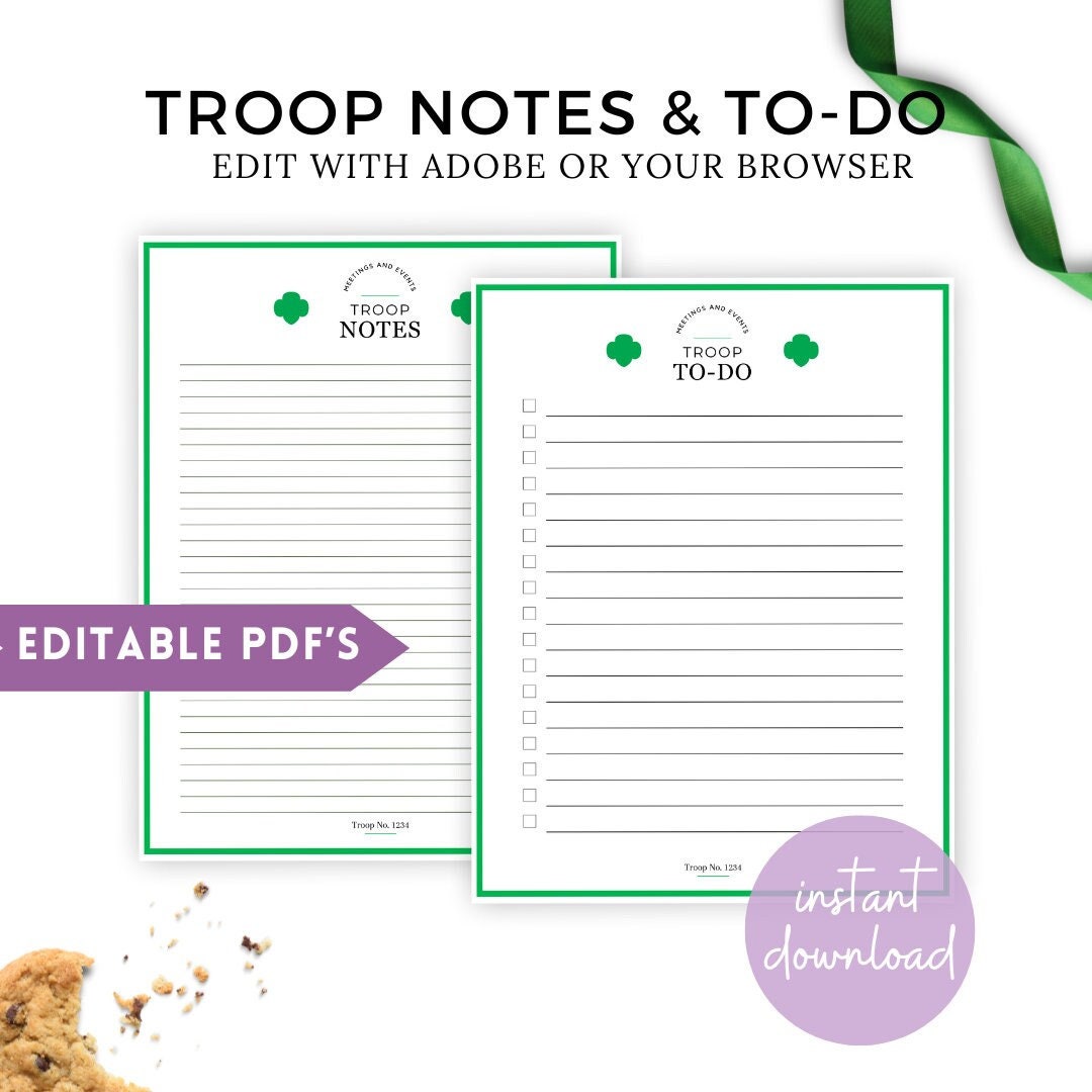 Girl Scout Printable Girl Scouts Leader Planner Girl Scout Leader Daisy ...