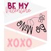 Printable Valentine Pennants Valentines Day Flag Printable Pennants ...