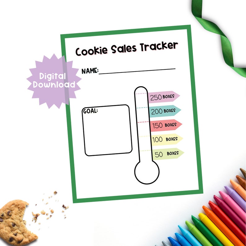 Girl Scout Cookie Sales Tracker: Coloring Page (digital Download) - Etsy