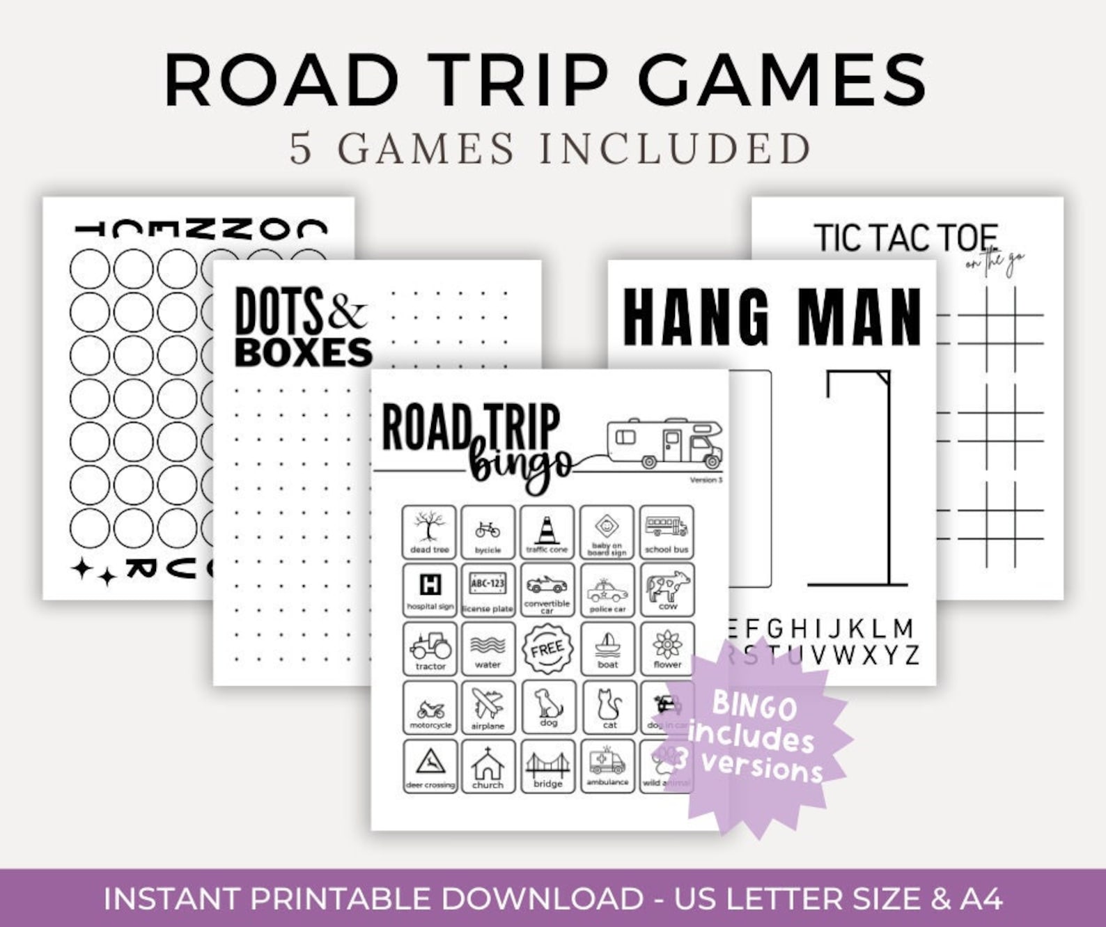Road Trip Games: Car Travel Activities for Kids (printable) - Etsy