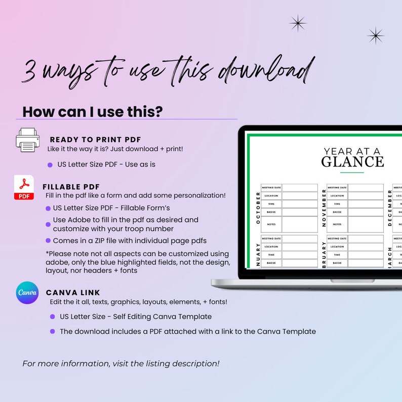 Girl Scout Troop Leader Planner: Editable Binder (digital Download) - Etsy