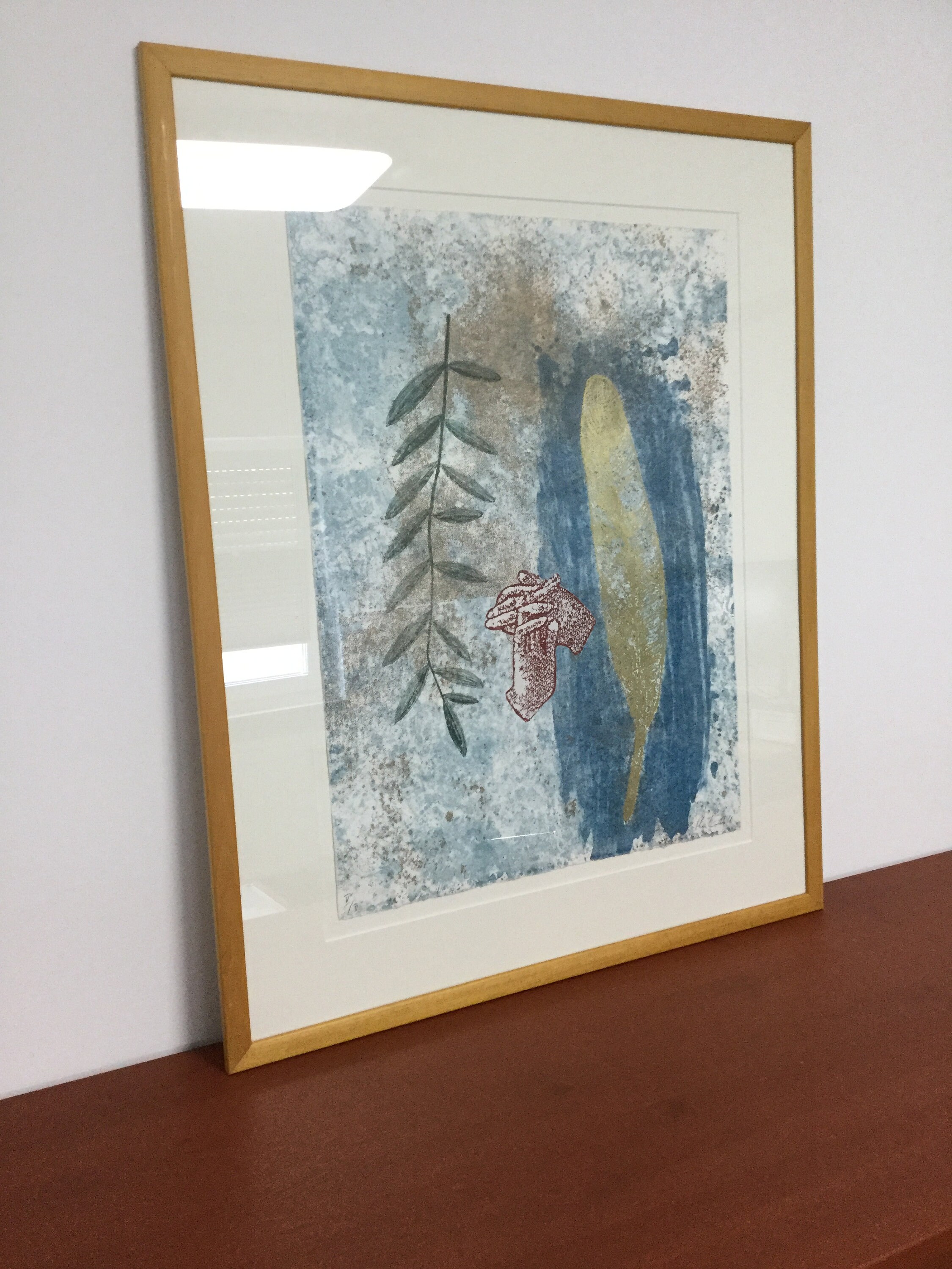 Color lithograph Martin Noll 3 elements SIGNED Limited | Etsy