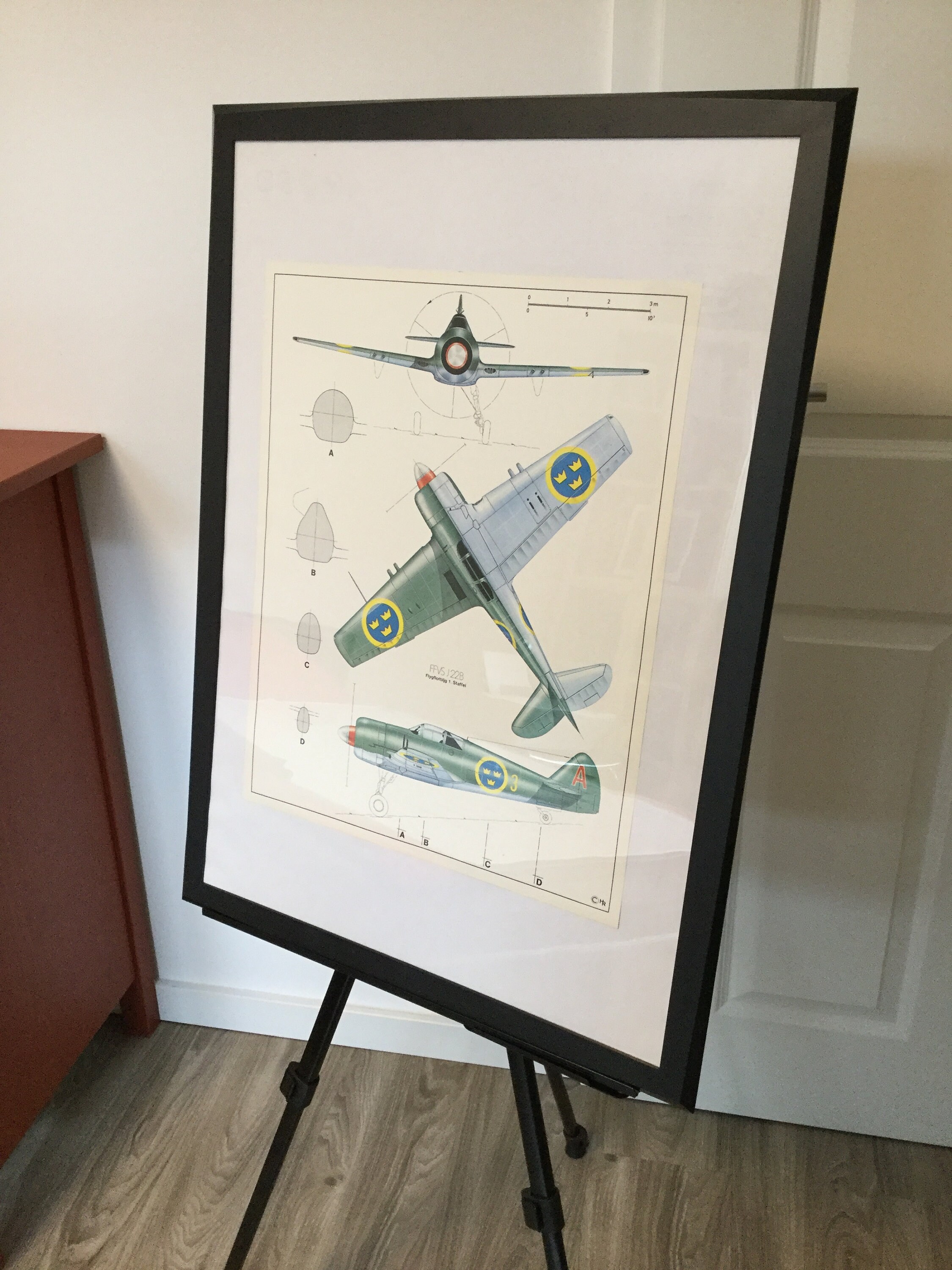 Graphic Framed Combat Aircraft FFVS J22B Sweden 1942 - Etsy UK