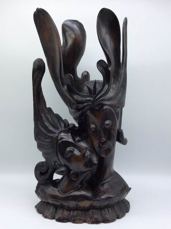 Sculpture Indonesia Java Precious Wood Carving 41 Cm | Etsy
