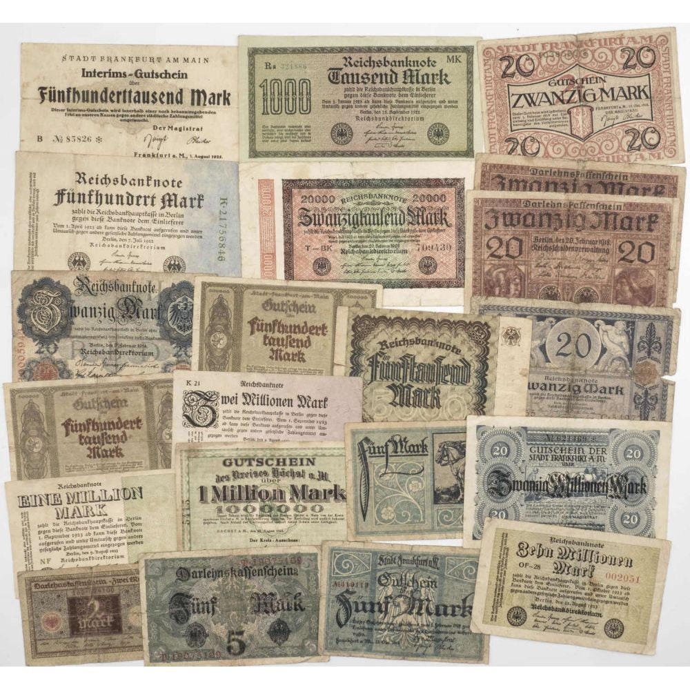 Collection of Banknotes Around 1923 Germany Reichsbanknotes | Etsy