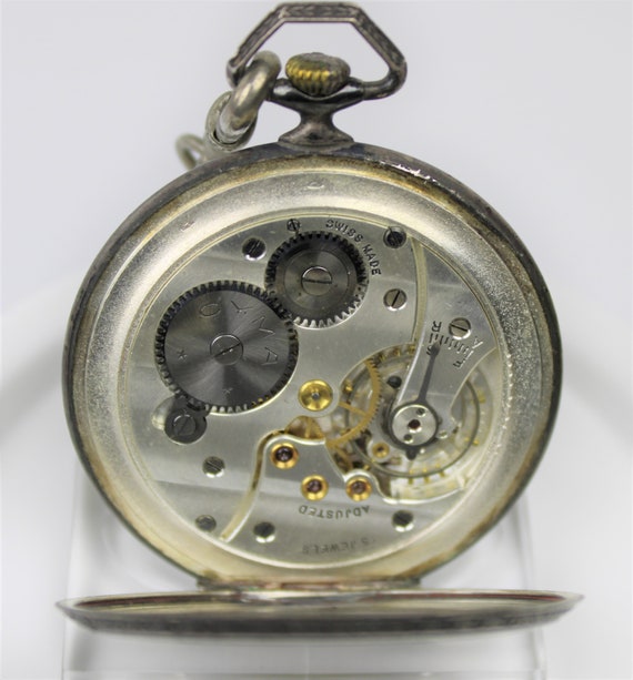 Antique Swiss Cyma Art Deco silver pocket watch, 1920… - Gem