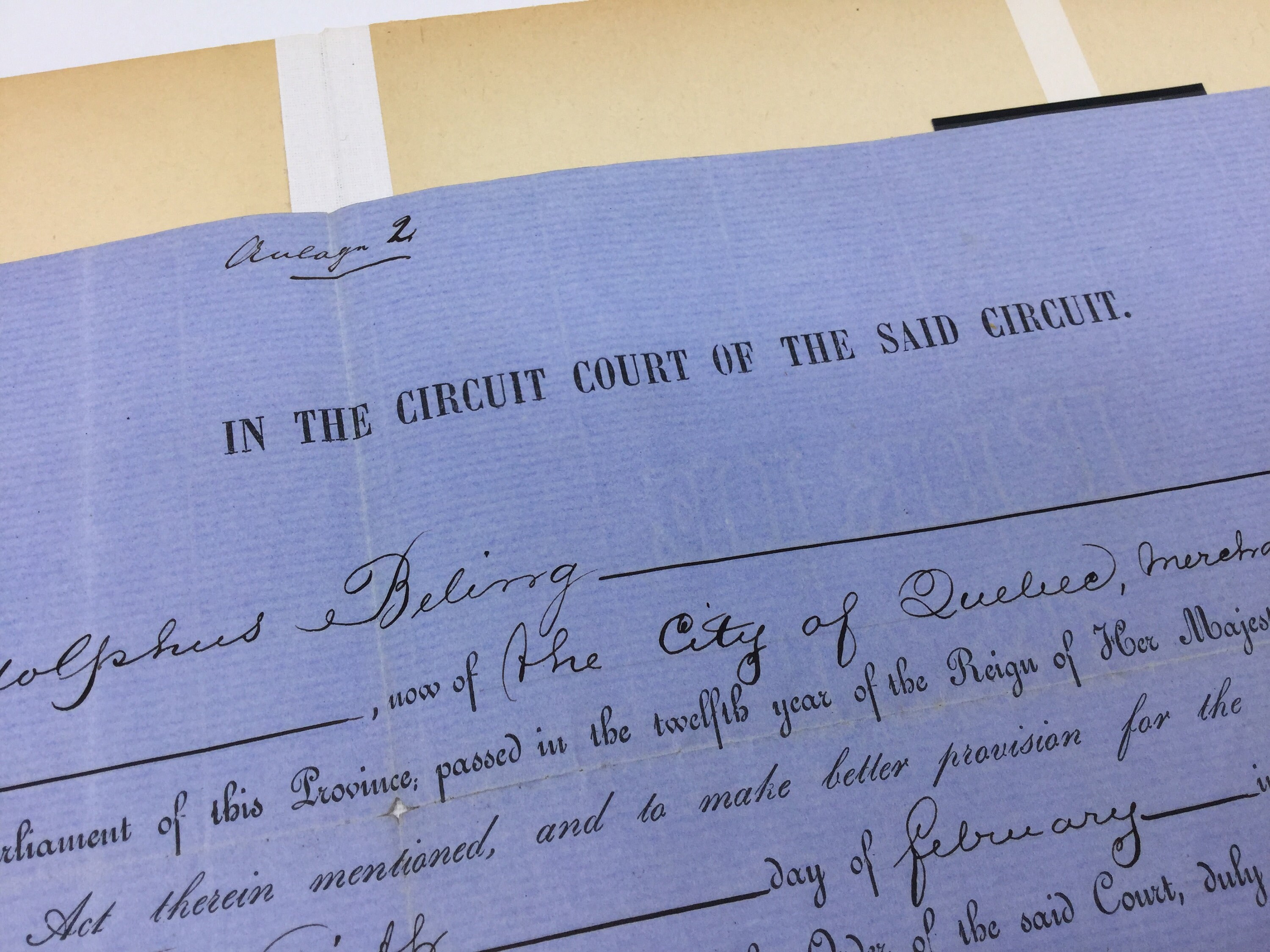 Rare Naturalization Certificate From A German To Canada 1861