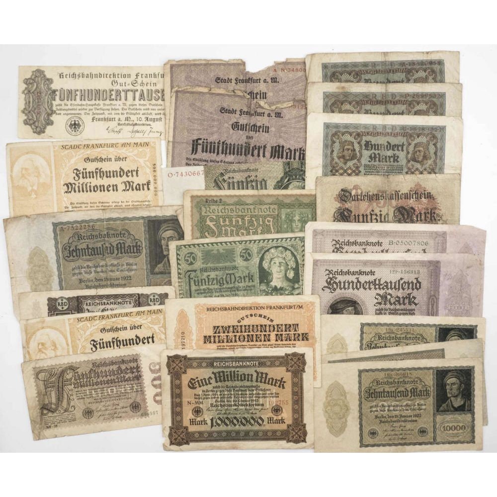 Collection of Banknotes Around 1923 Germany Reichsbanknotes | Etsy