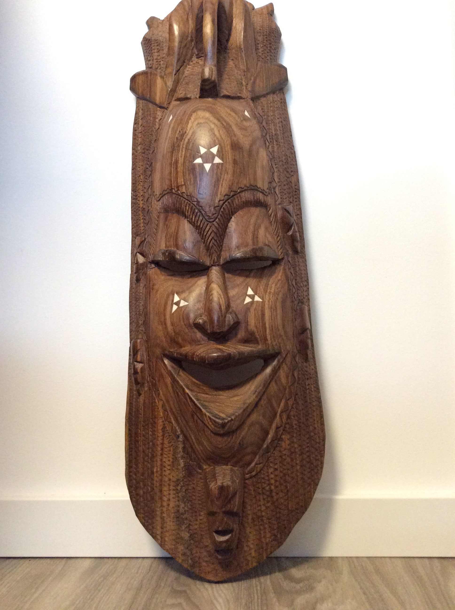 Solid Wood Carving With Inlays Handcraft 75 Cm solid-wood-carving-with-inlays-handcraft-75-cm