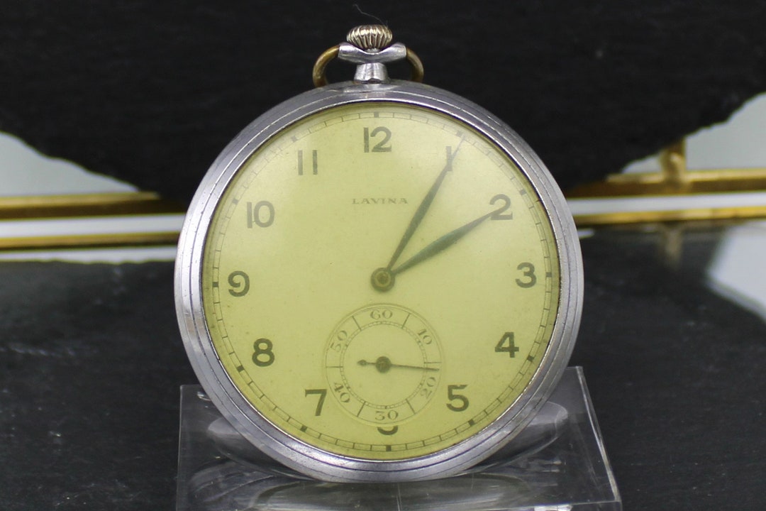 Antique Swiss Lavina Men's Pocket Watch, Around 1930 - Etsy