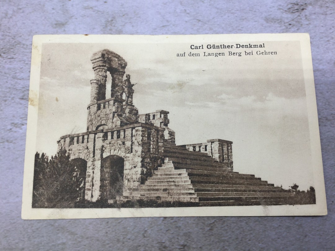 Postkarte Aus Dem Jahr 1930, Carl Günther Denkmal Gehren - Etsy