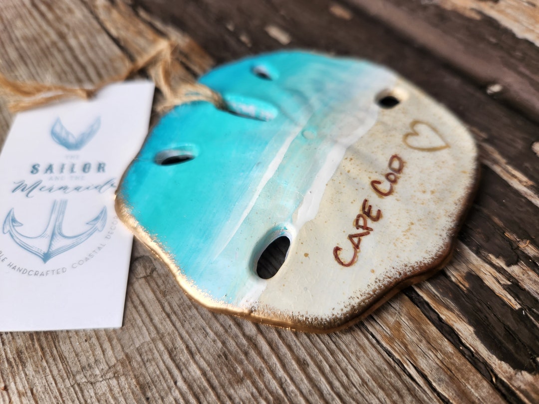 Hand Painted Cape Cod Coastal Shoreline on a Cruelty-free Handmade ...