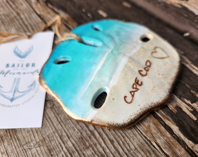 Hand Painted Cape Cod Coastal Shoreline on a Cruelty-free Handmade ...
