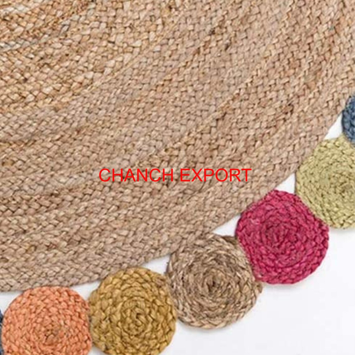 Natural Cotton Jute Rug Round Jute Rug for Floor and Kitchen - Etsy
