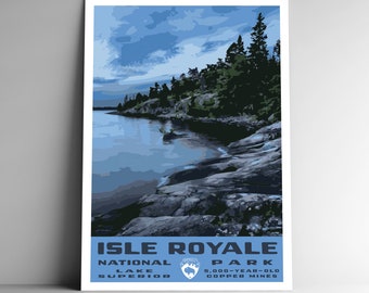 Isle Royale National Park Poster - Etsy