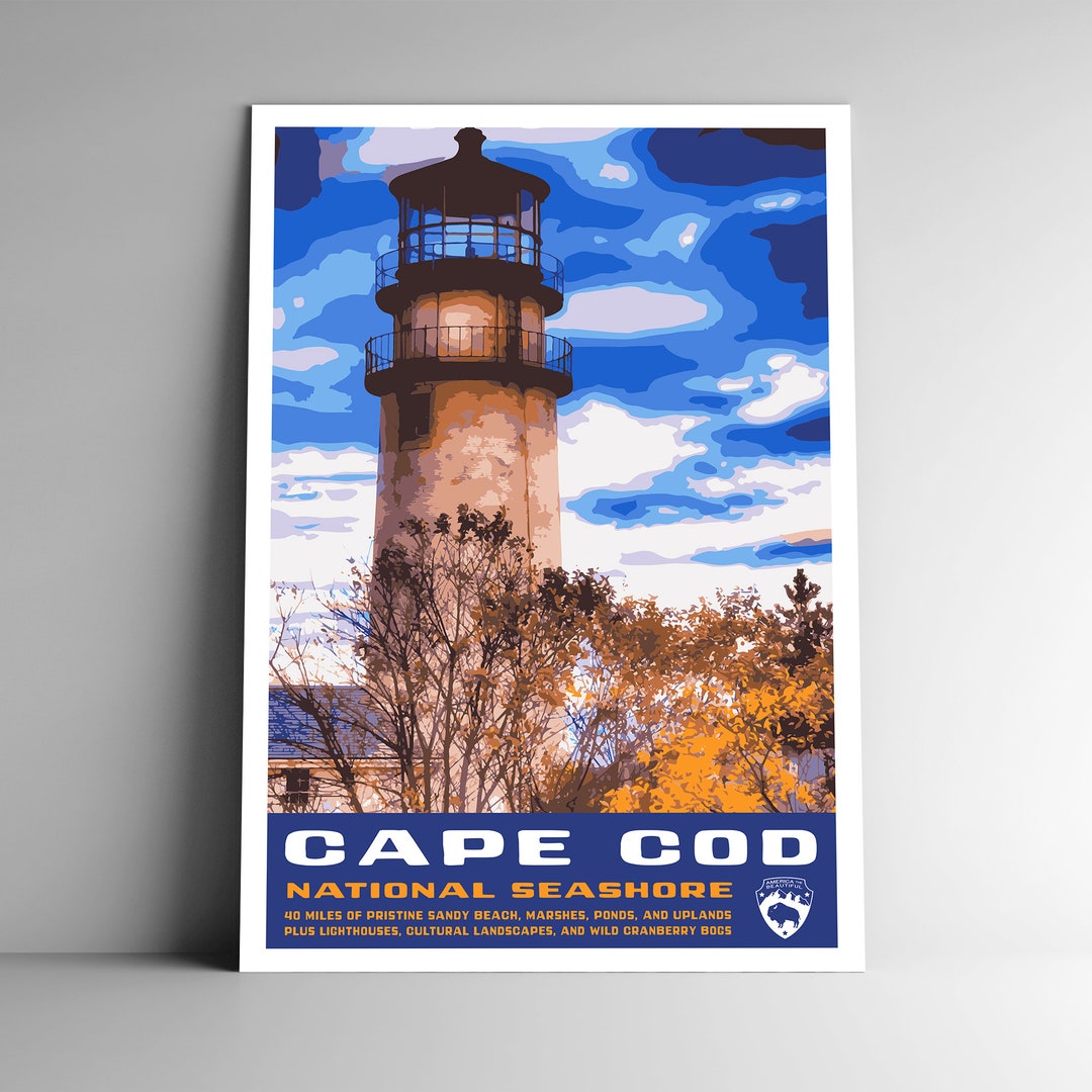 Cape Cod National Seashore Vintage-style Travel Poster - 8x10 - 12x18 ...