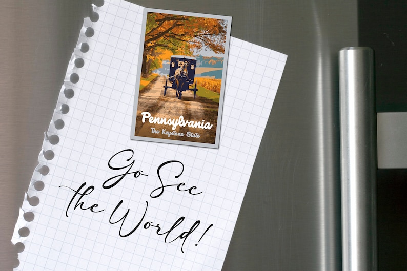 Pennsylvania: the Keystone State Vintage-style Travel Poster / Postcard ...