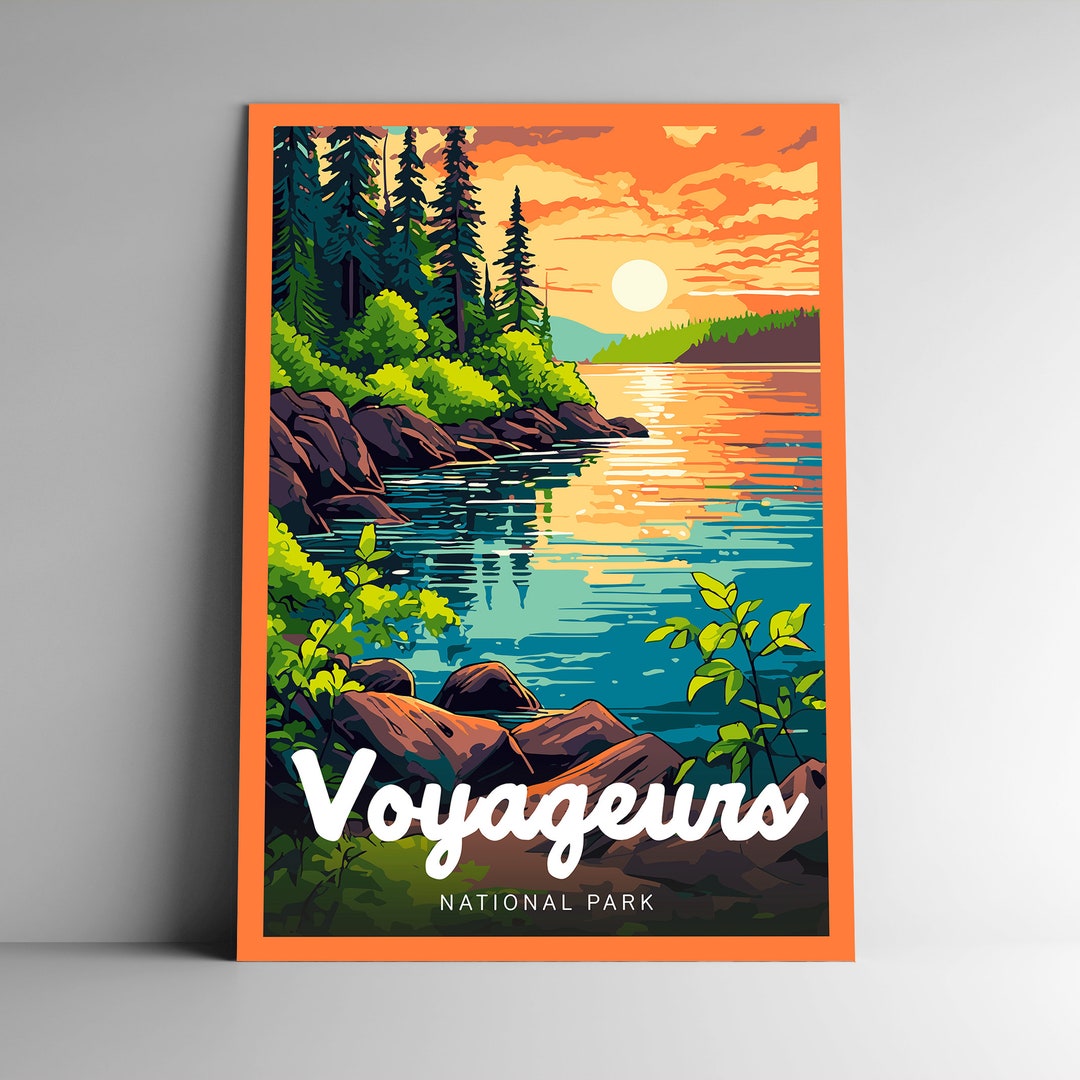 Voyageurs National Park Vintage-style Travel Poster / Postcard ...