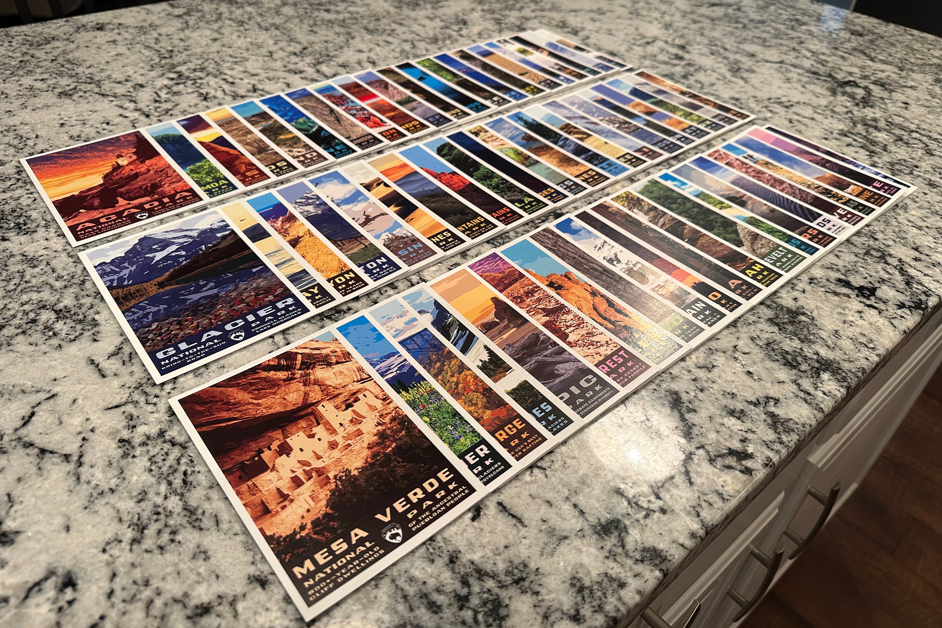 Sets of Wpa-style Vintage Style USA National Park Postcards - Etsy