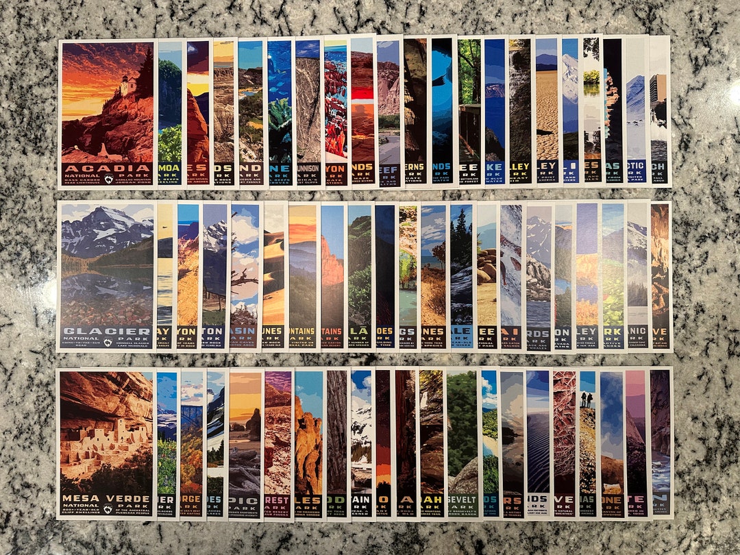 Sets of Wpa-style Vintage Style USA National Park Postcards - Etsy