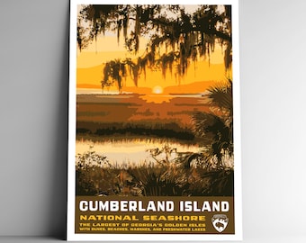 Cumberland Island National Seashore Poster National Park Poster ...