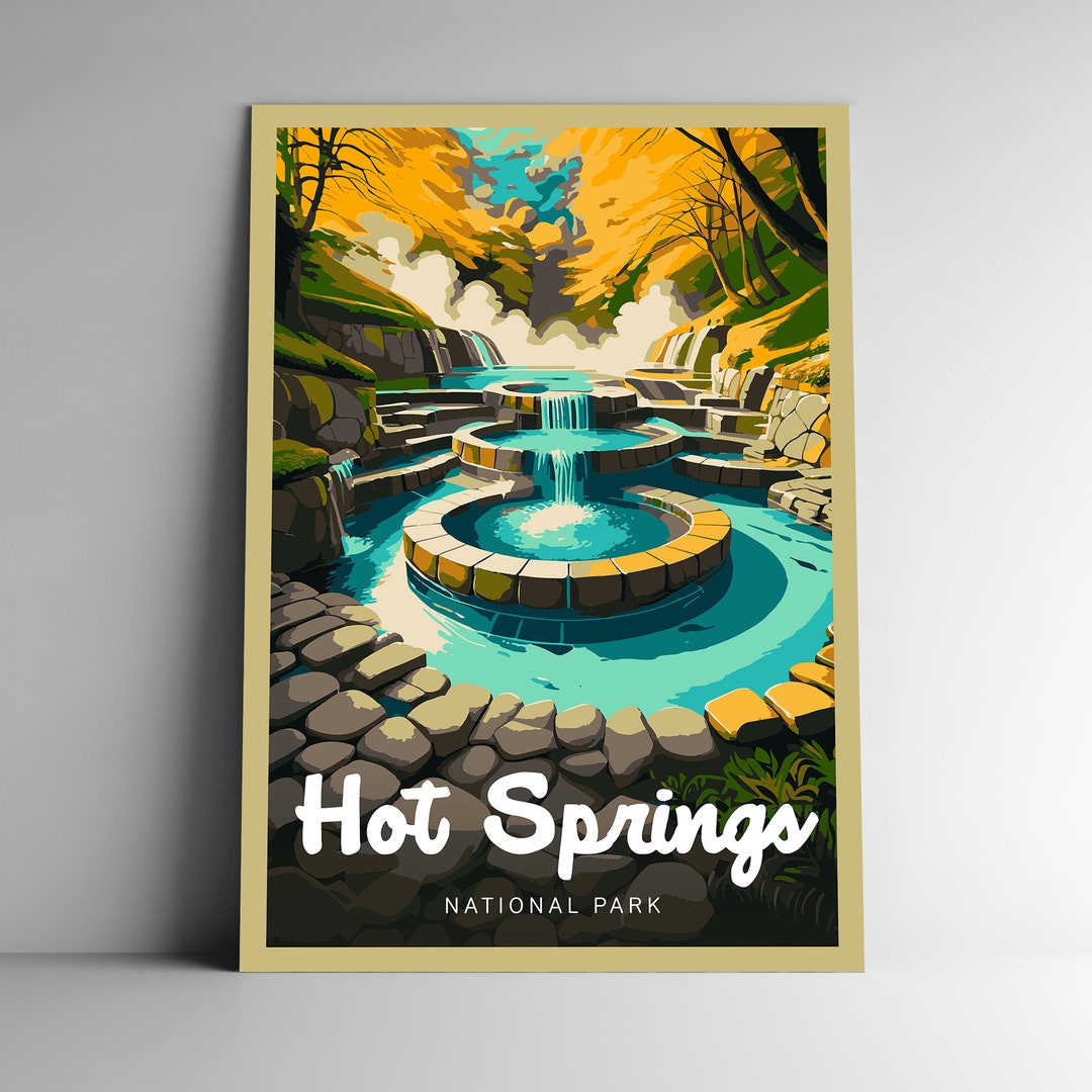 Hot Springs National Park Vintage-style Travel Poster / Postcard ...