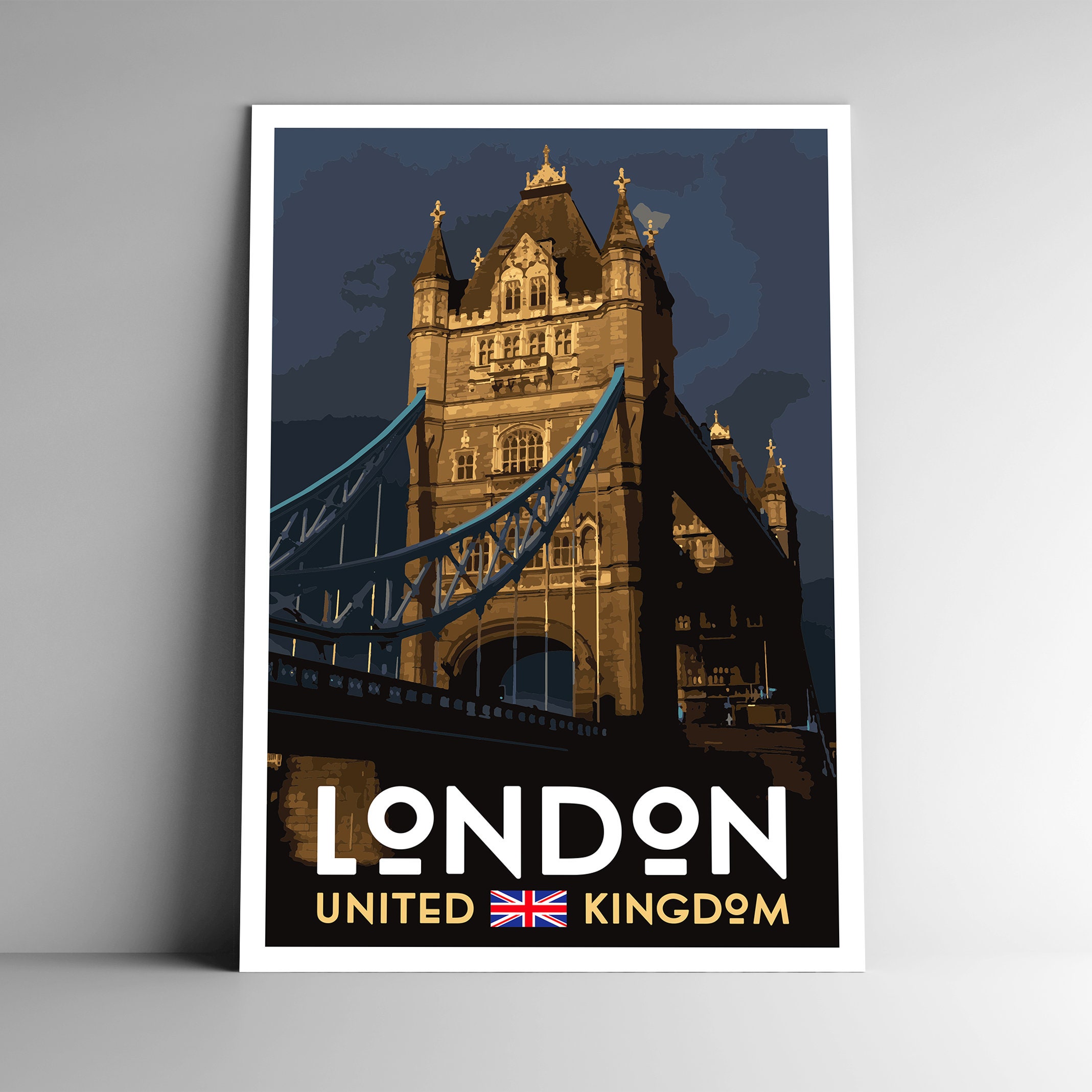 London Travel Poster Vintage