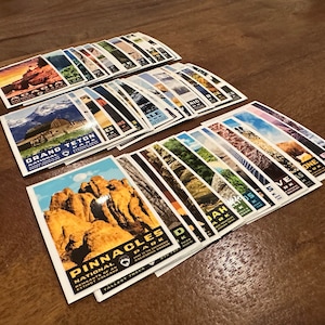 National Park Stickers - Complete Set of 63, Vintage Style Travel ...
