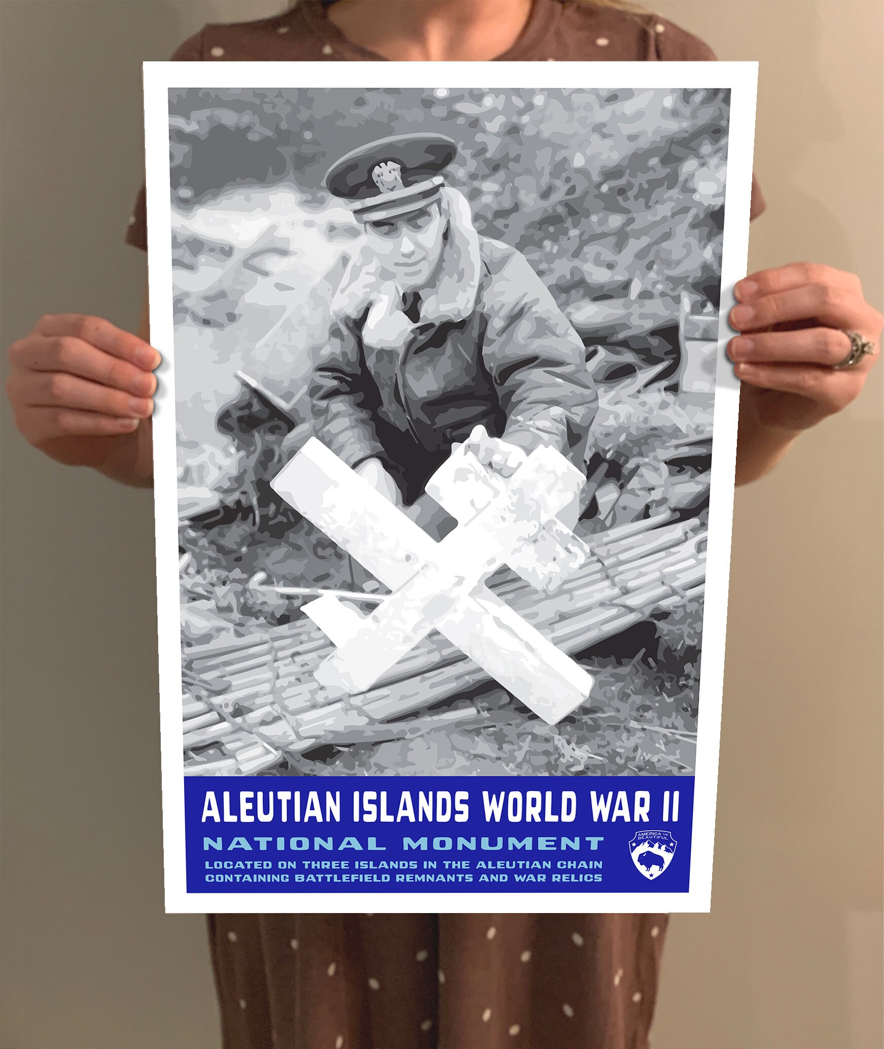 Aleutian Islands WWII Poster – Vintage WPA Style Travel Art - Etsy