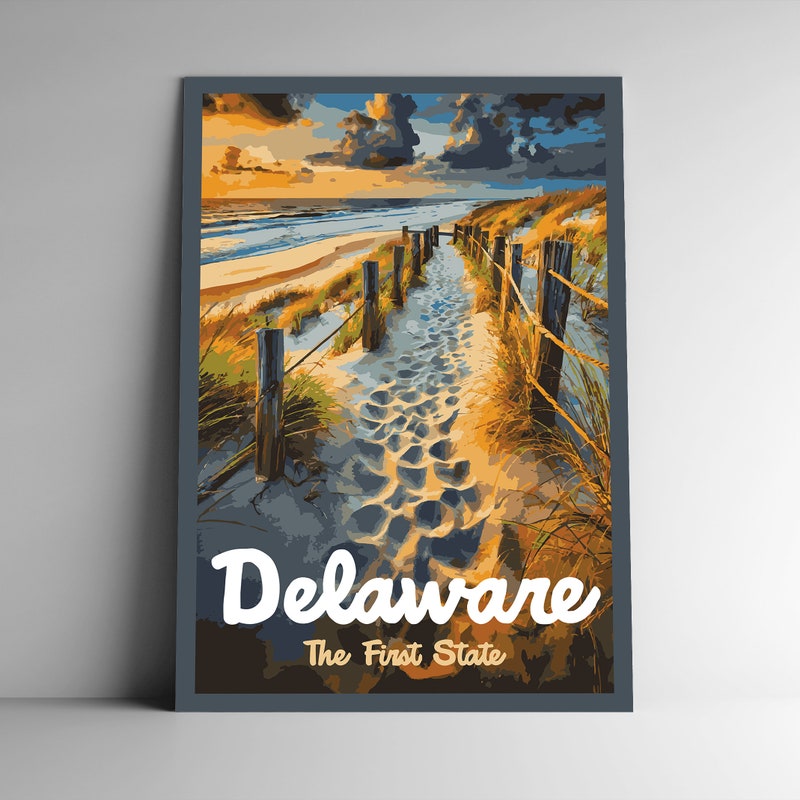 Delaware Poster - Etsy