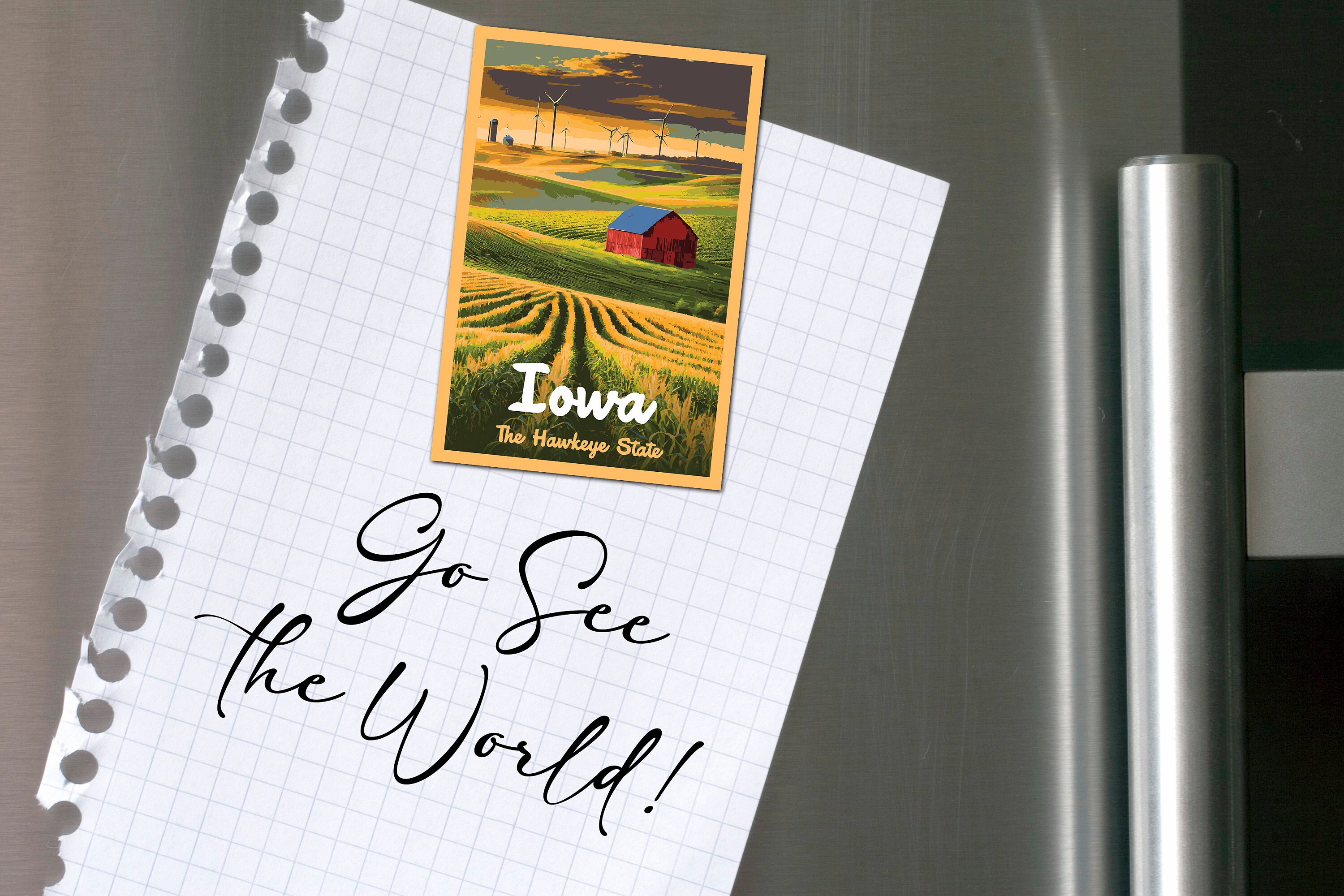 Iowa: the Hawkeye State Vintage-style Travel Poster / Postcard ...