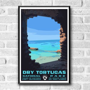 Dry Tortugas National Park Poster, Vintage WPA Travel Art Print - Etsy