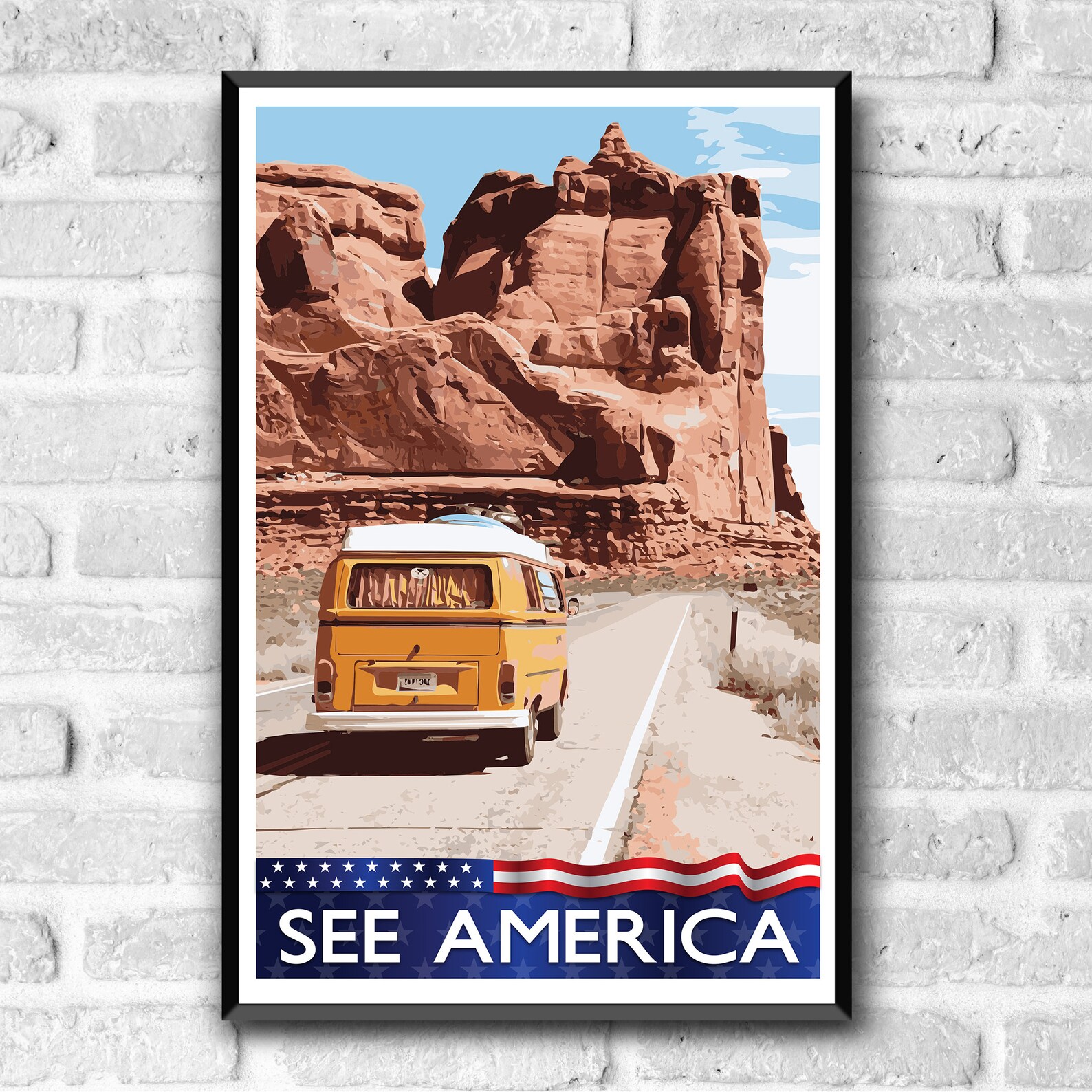 See America Travel Poster: Vintage Wpa-style Art Print - Etsy