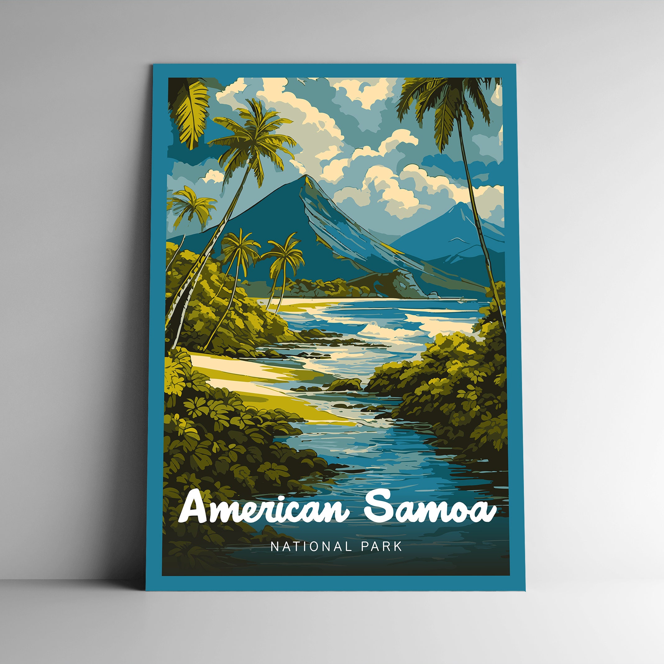 American Samoa National Park Art Print, Vintage-style Travel Poster - Etsy