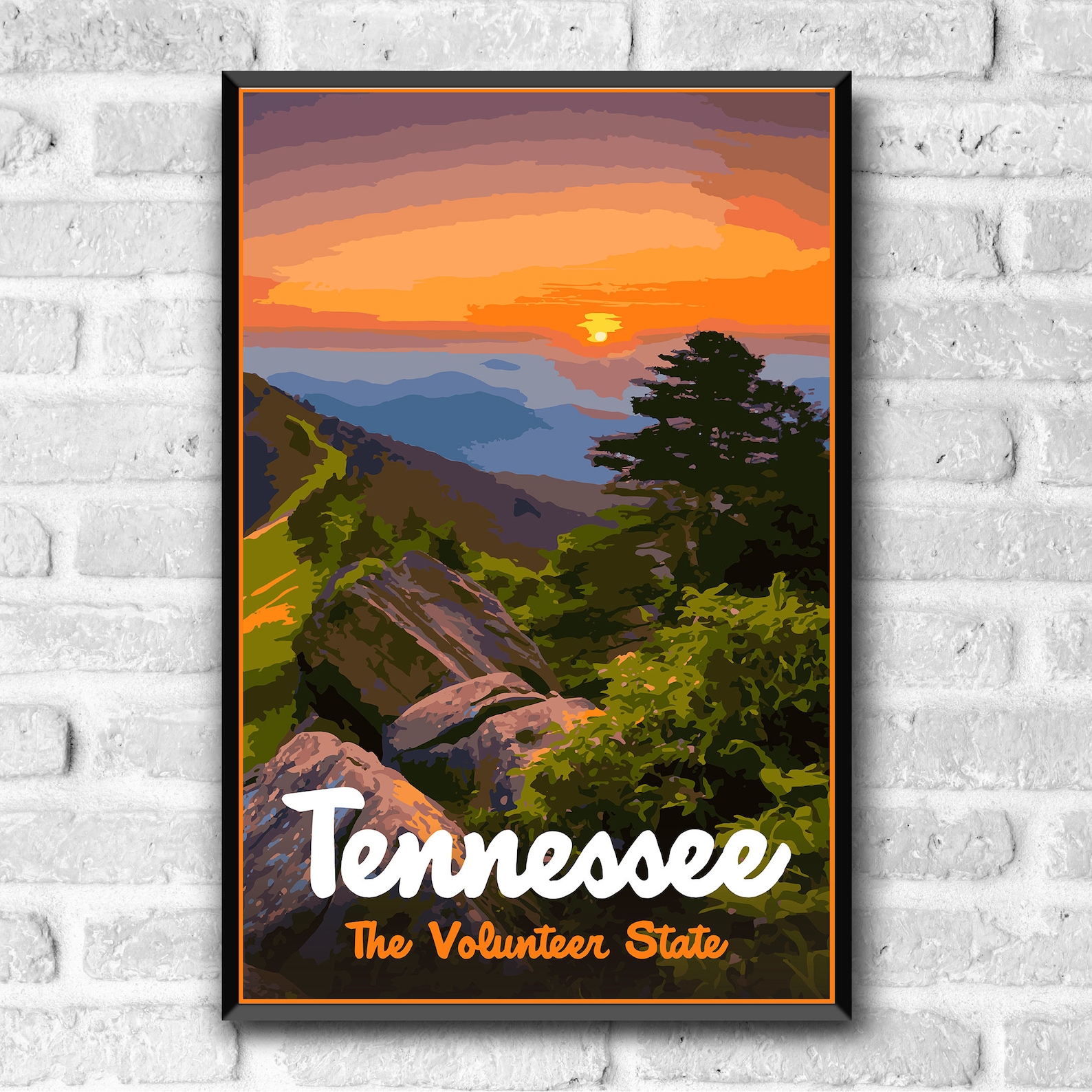 Tennessee: the Volunteer State Vintage-style Travel Poster / Postcard ...