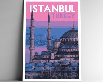 Istanbul Turkey - Vintage Travel Poster - Etsy Canada