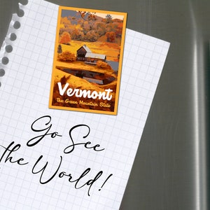 Vermont: the Green Mountain State Vintage-style Travel Poster ...