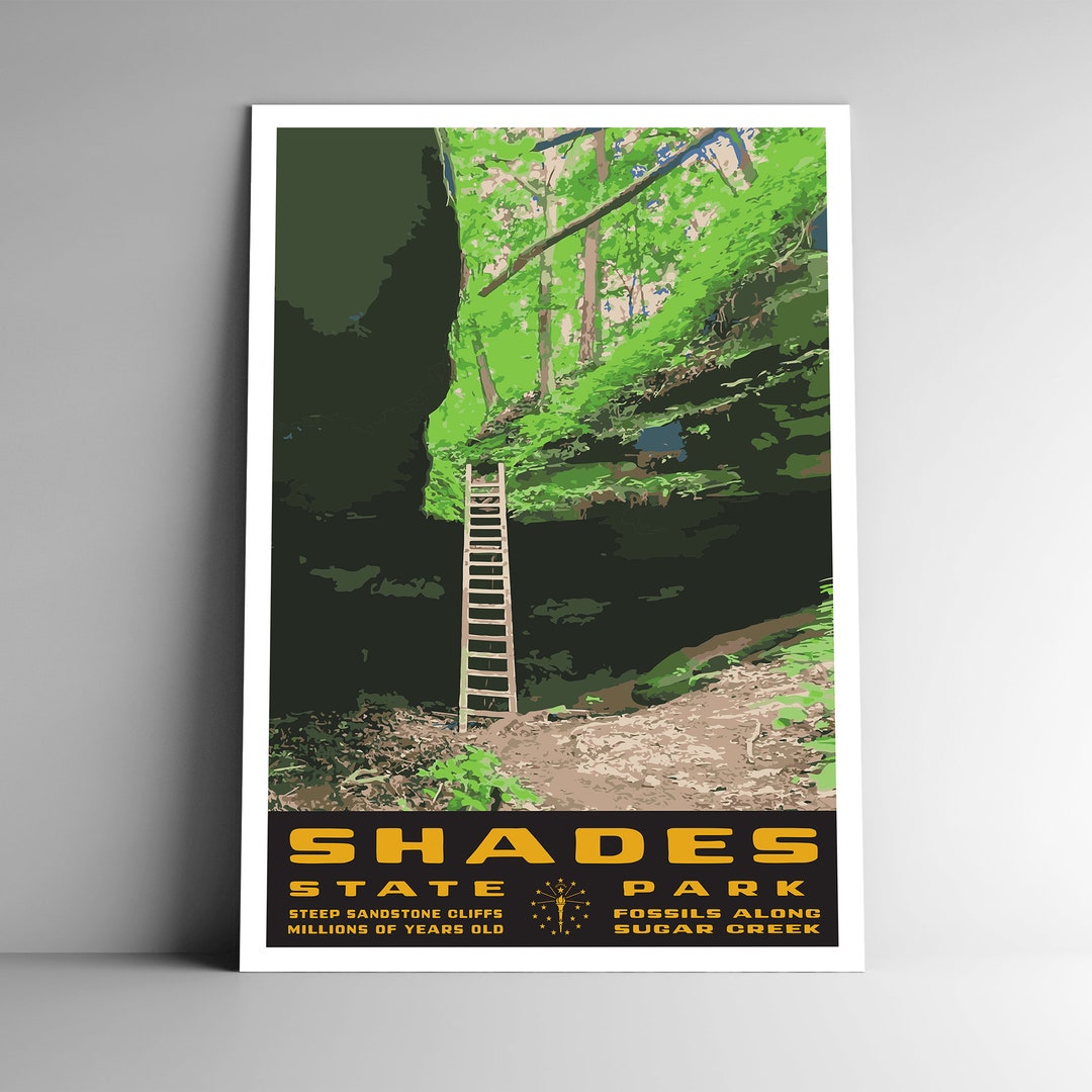 Shades Indiana State Park Vintage Wpa-style Travel Poster - 8x10 ...