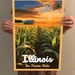 Illinois: the Prairie State Vintage-style Travel Poster / Postcard ...