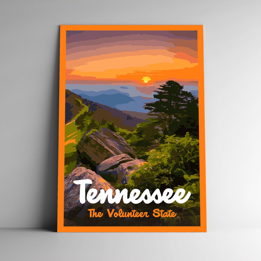 Tennessee: the Volunteer State Vintage-style Travel Poster / Postcard ...