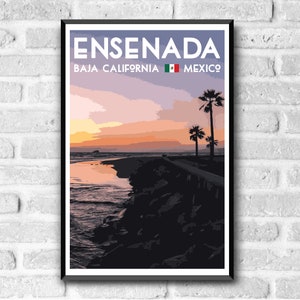 Ensenada Wpa-style Vintage-style Travel Poster - 8x10 - 12x18 - 18x24 ...
